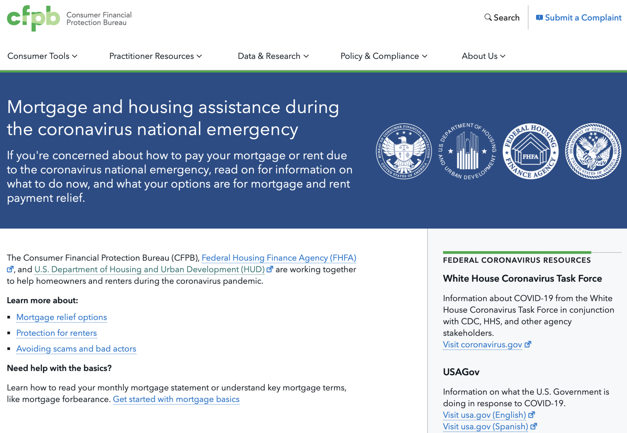 Feds Launch COVID19 Housing Assistance Website - The Mortgage Note